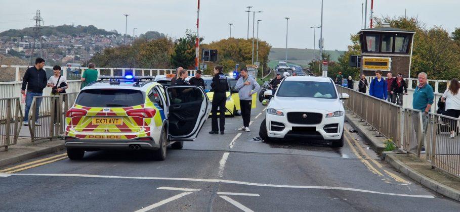 Update: Road Now open after earlier crash on the swing bridge A259 Newhaven