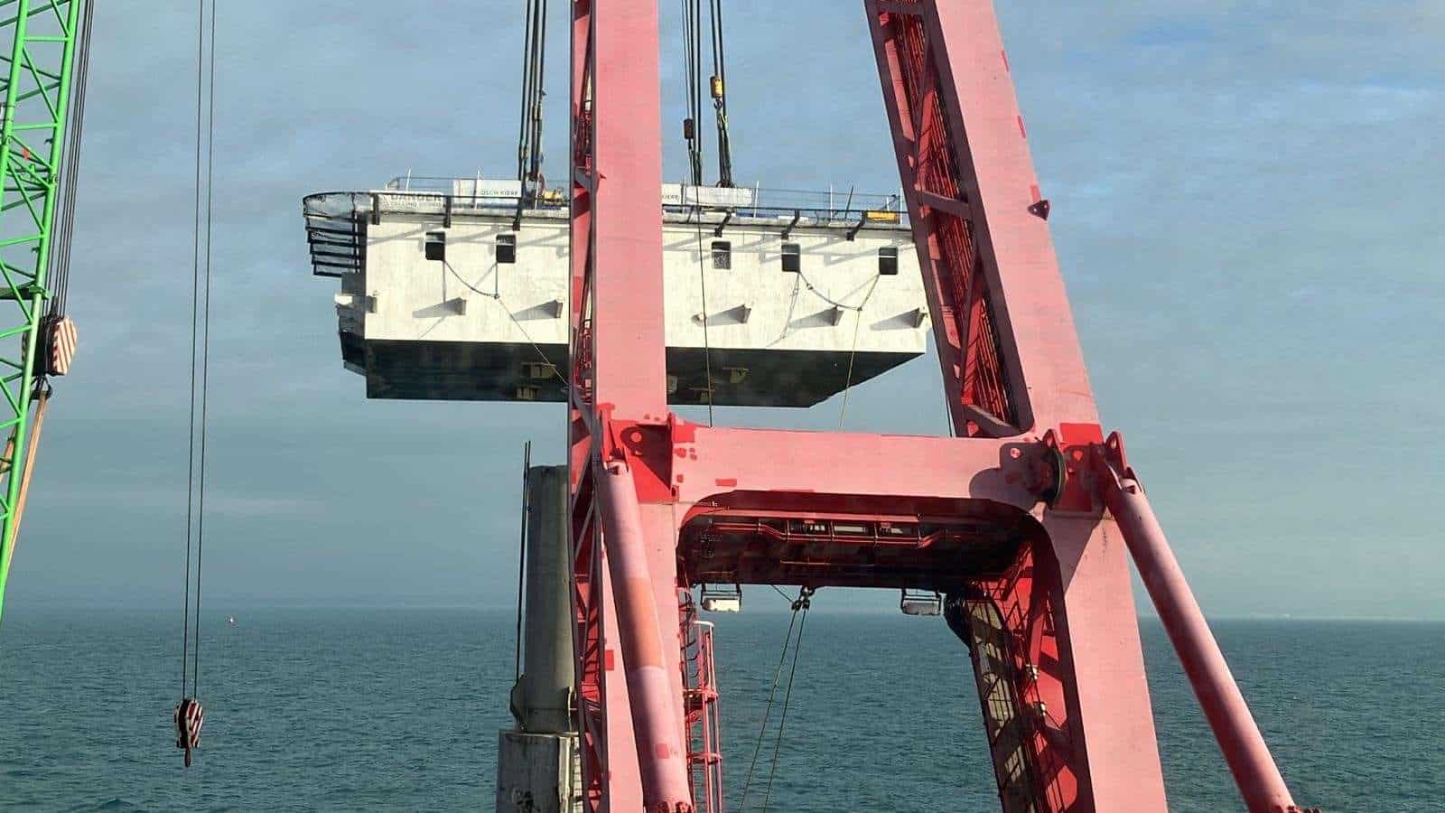 Royal Sovereign Lighthouse's first phase of deconstruction completed